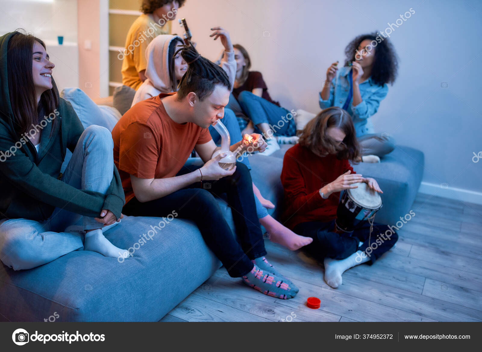 Group Of People Smoking Weed