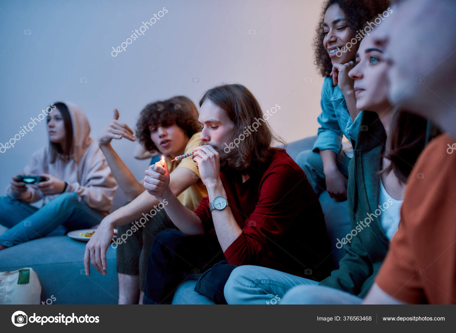 Young People Smoking Weed