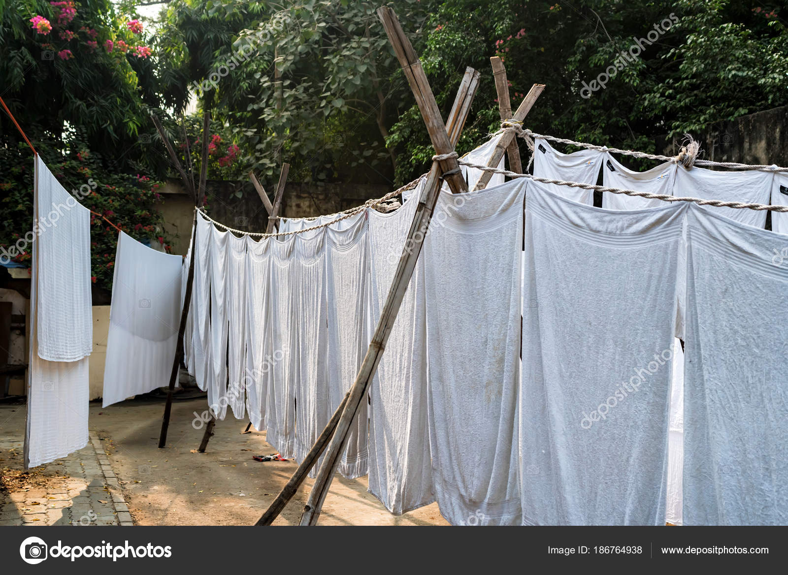 White Sheets Hanging