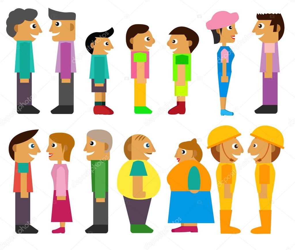 Imágenes: personas frente a frente | Personajes de dibujos animados de ...