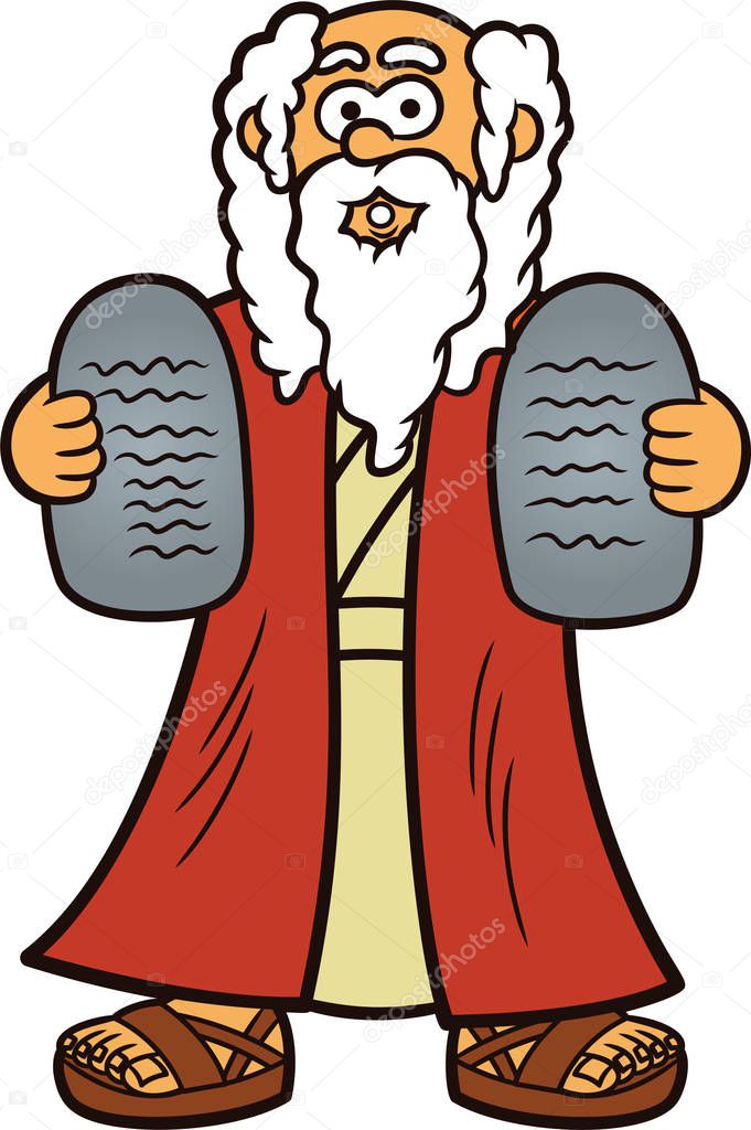 Dibujos: moises en animados | Moisés con dos piedras de diez ...