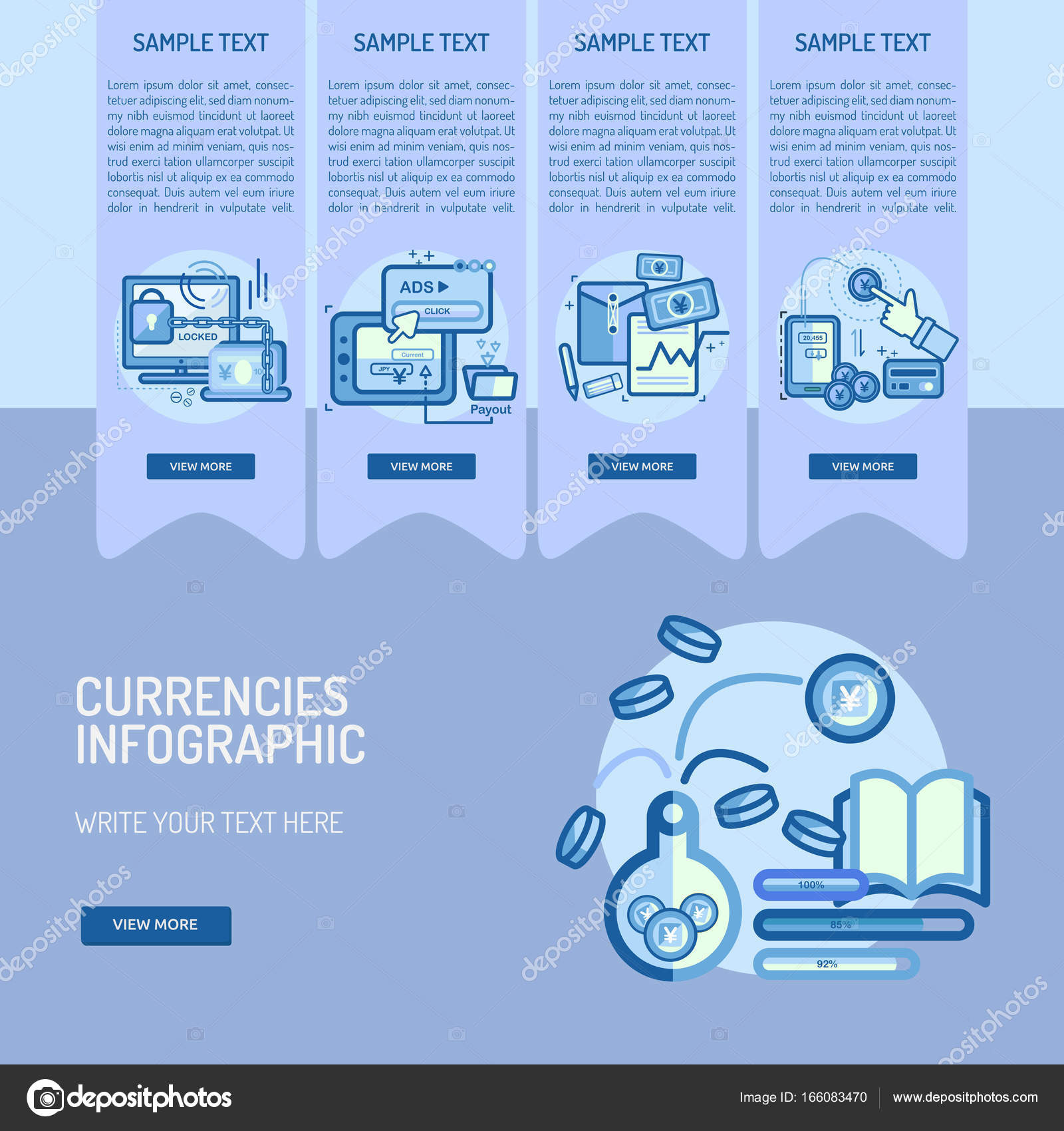 Infographic Currencies Design Stock Vector Image by ©Graphiqa #166083470