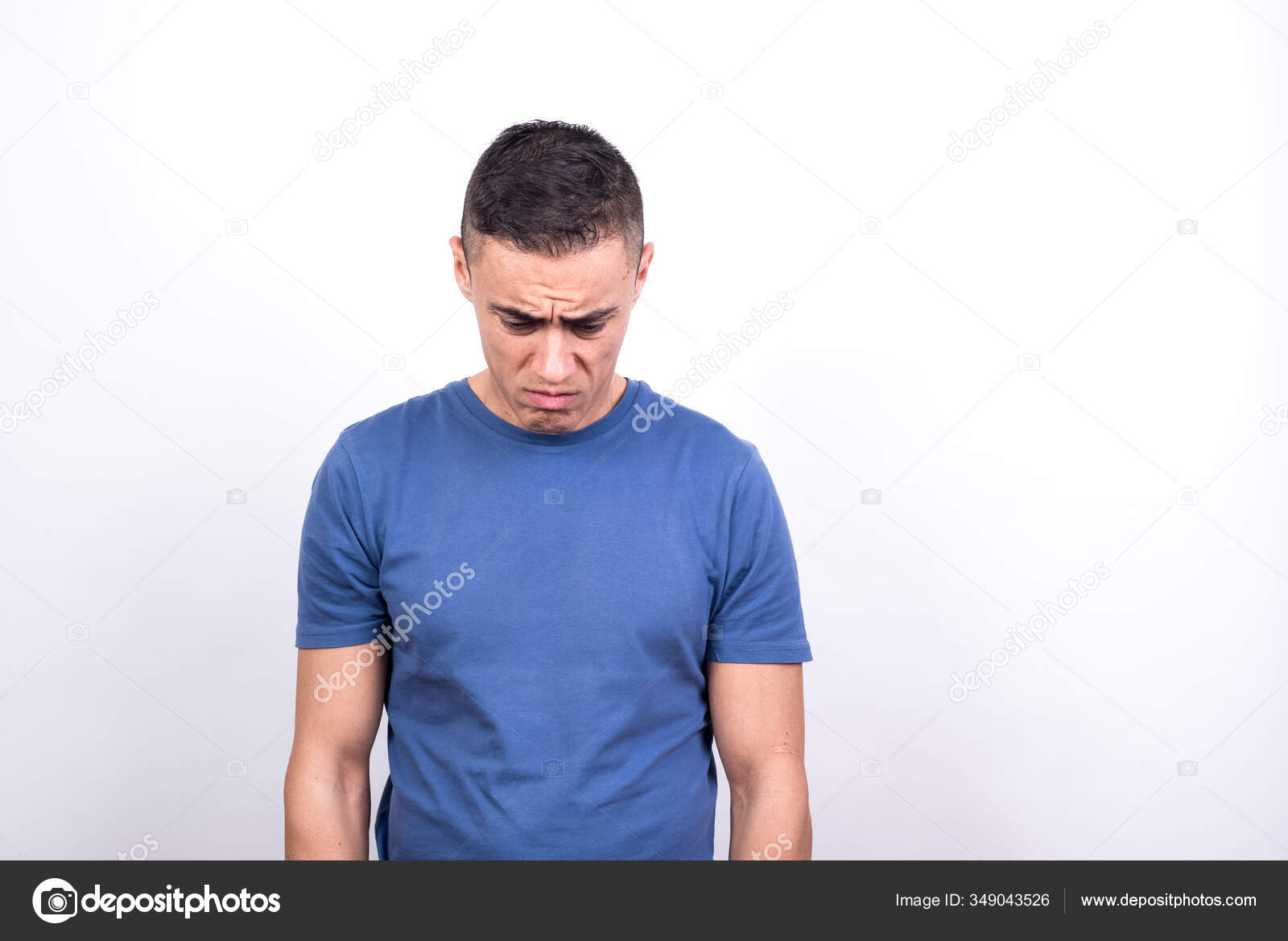 Sad Man White Background Medium Shot Stock Photo by ©ivanmoreno 349043526