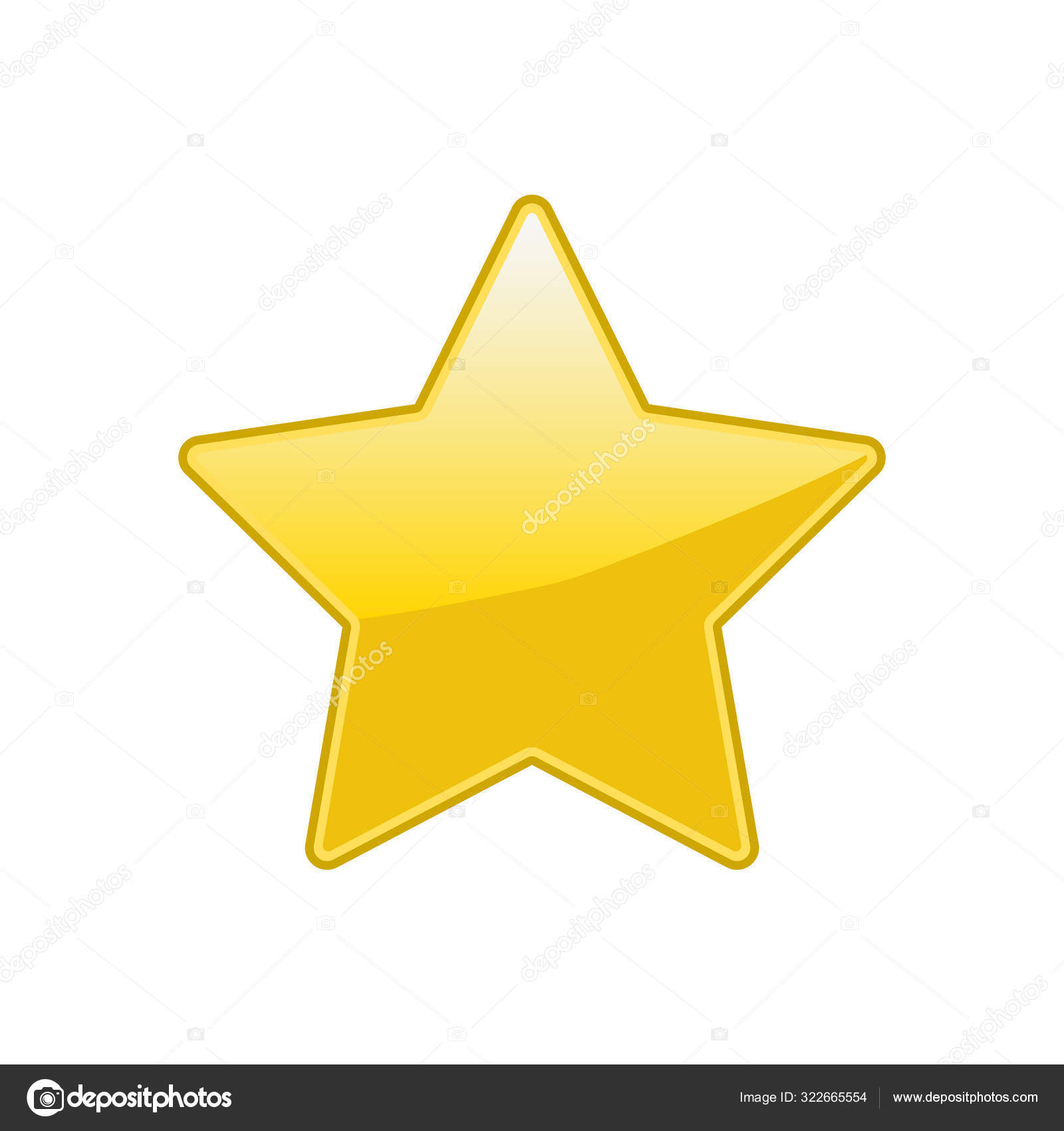 Wektorowa ilustracja błyszczącej żółtej gwiazdy. Izolacja. Grafika ...