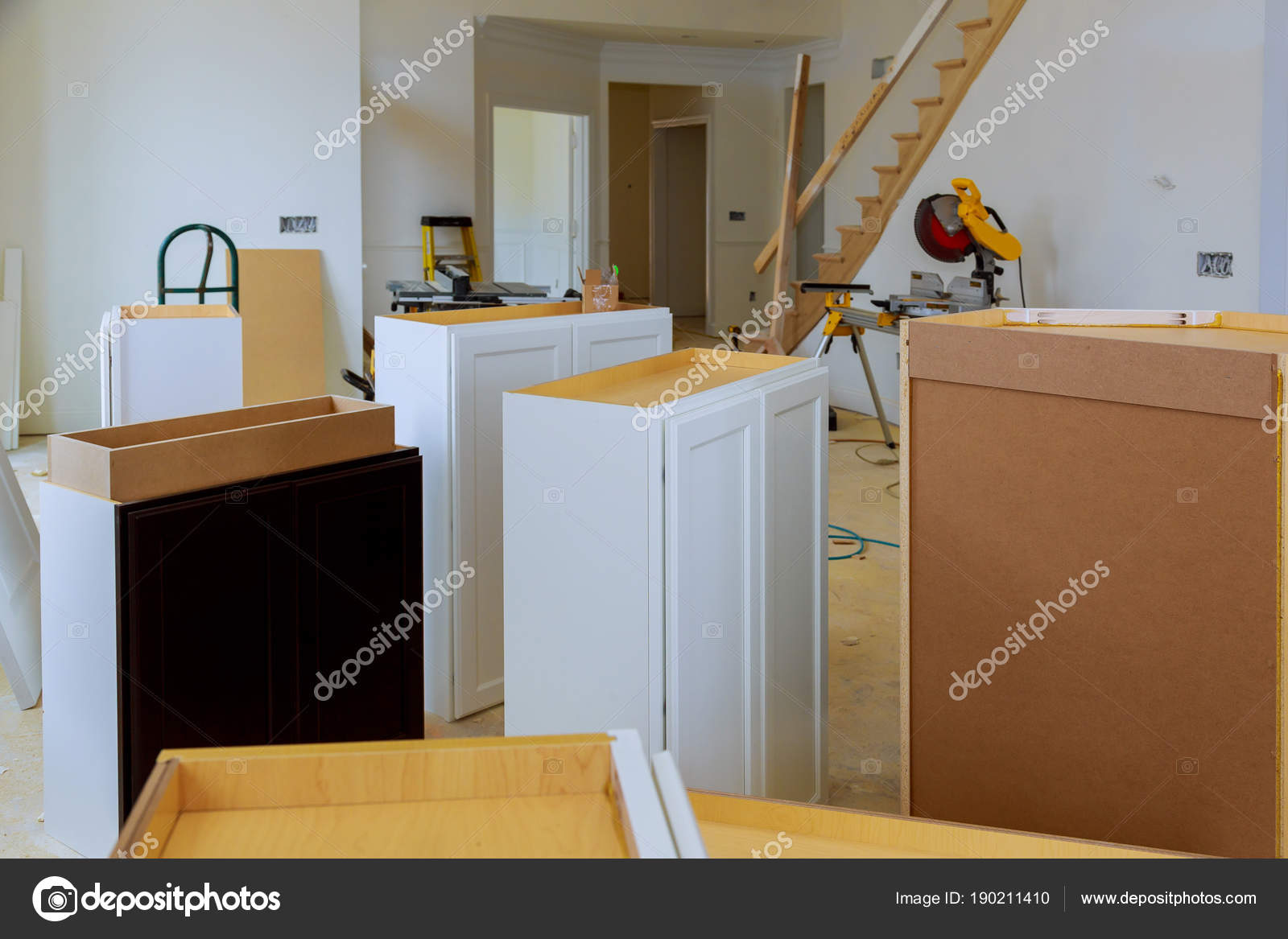 Installing new induction hob in modern kitchen installation of kitchen ...