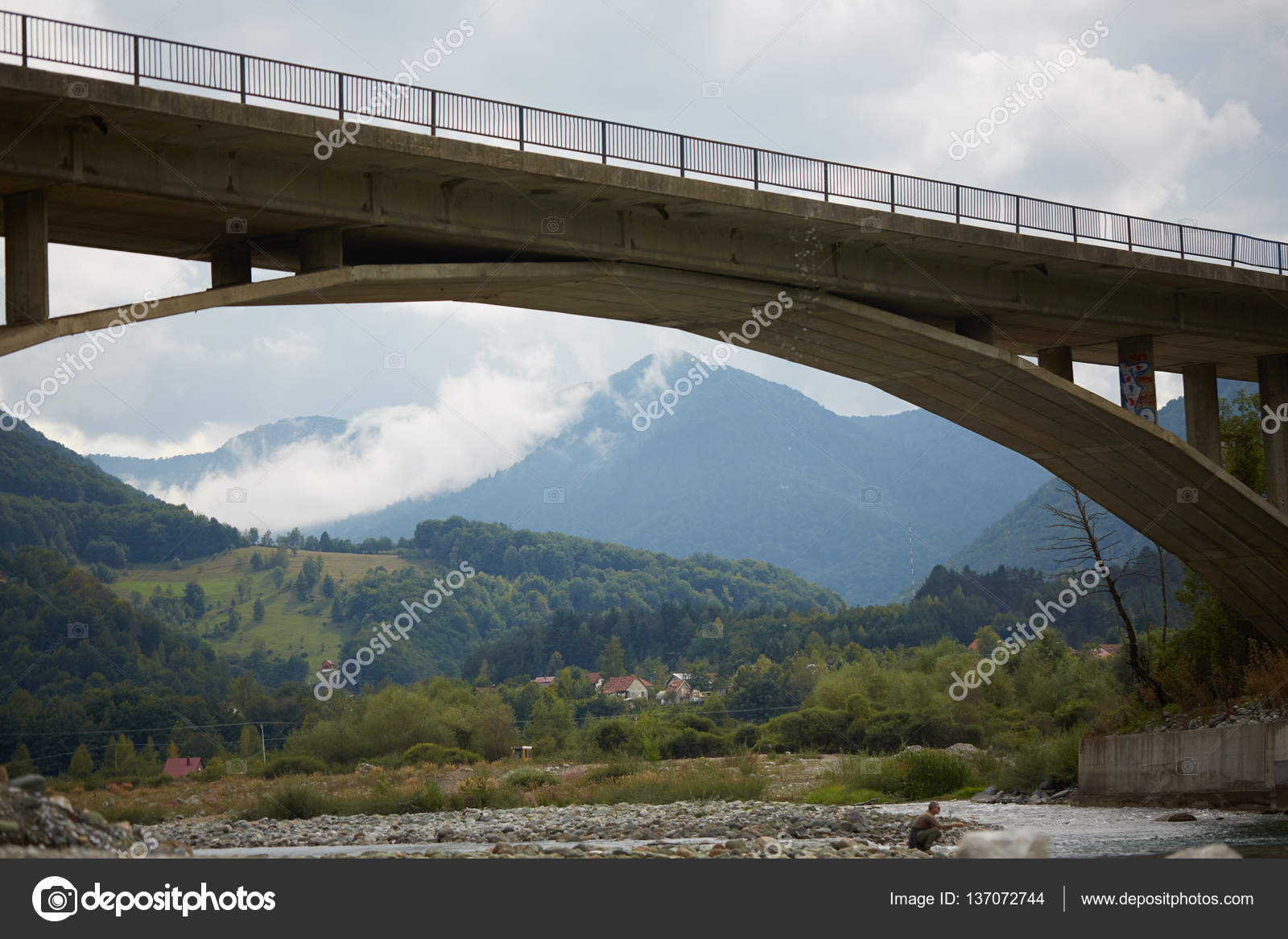 Bridge over the river in the mountains of Montenegro Stock Photo by ...