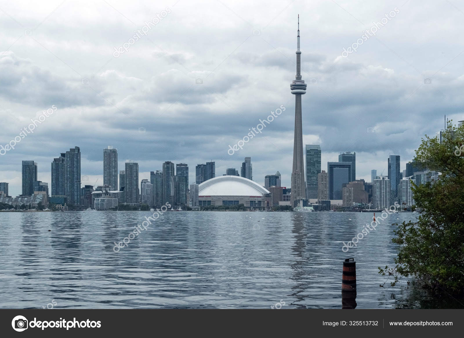 Waterfront View Toronto City Skyscrapers Tower Rogers Centre ...