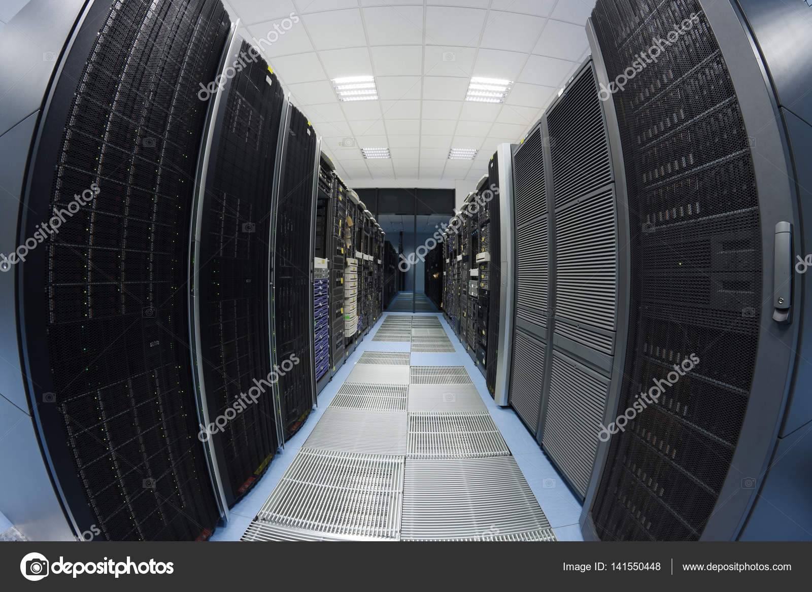 Racks of computer servers in computer room — Stock Photo © erikzunec ...