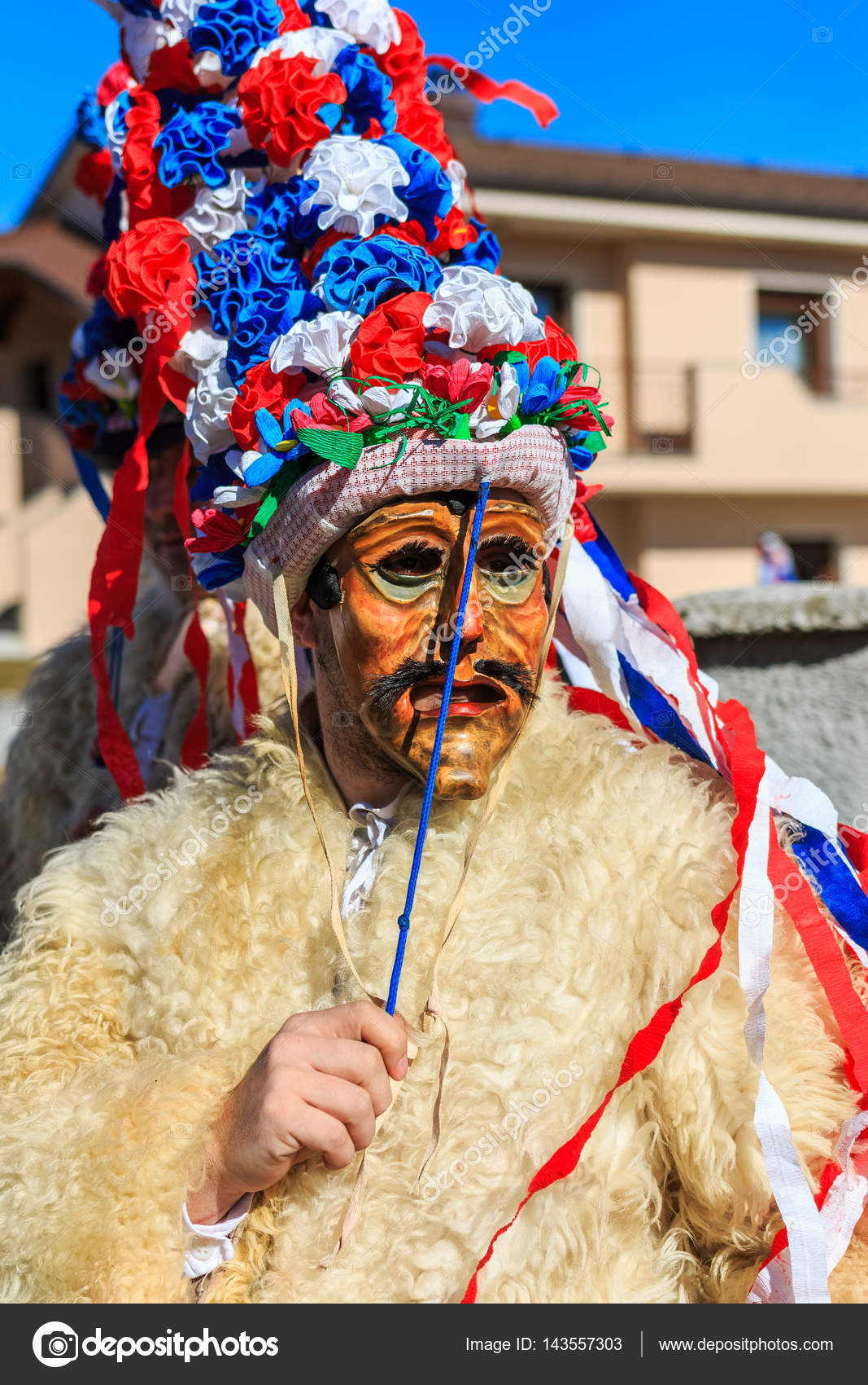 Slovene traditional mask Skoromati – Stock Editorial Photo © erikzunec ...