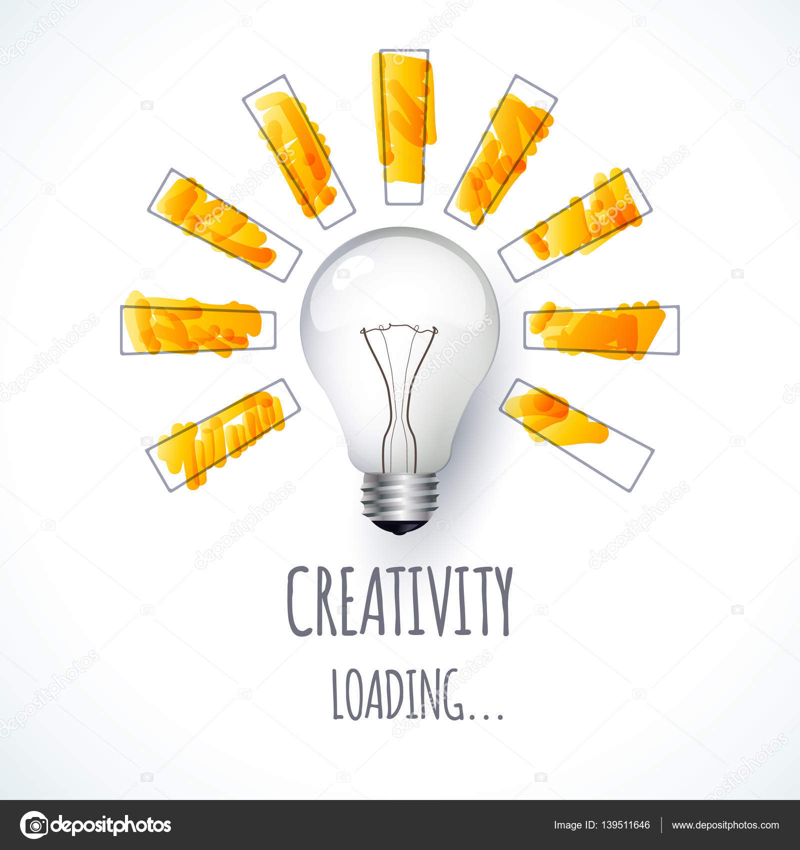Idea. Design of progress bar, loading creativity Stock Vector Image by ...