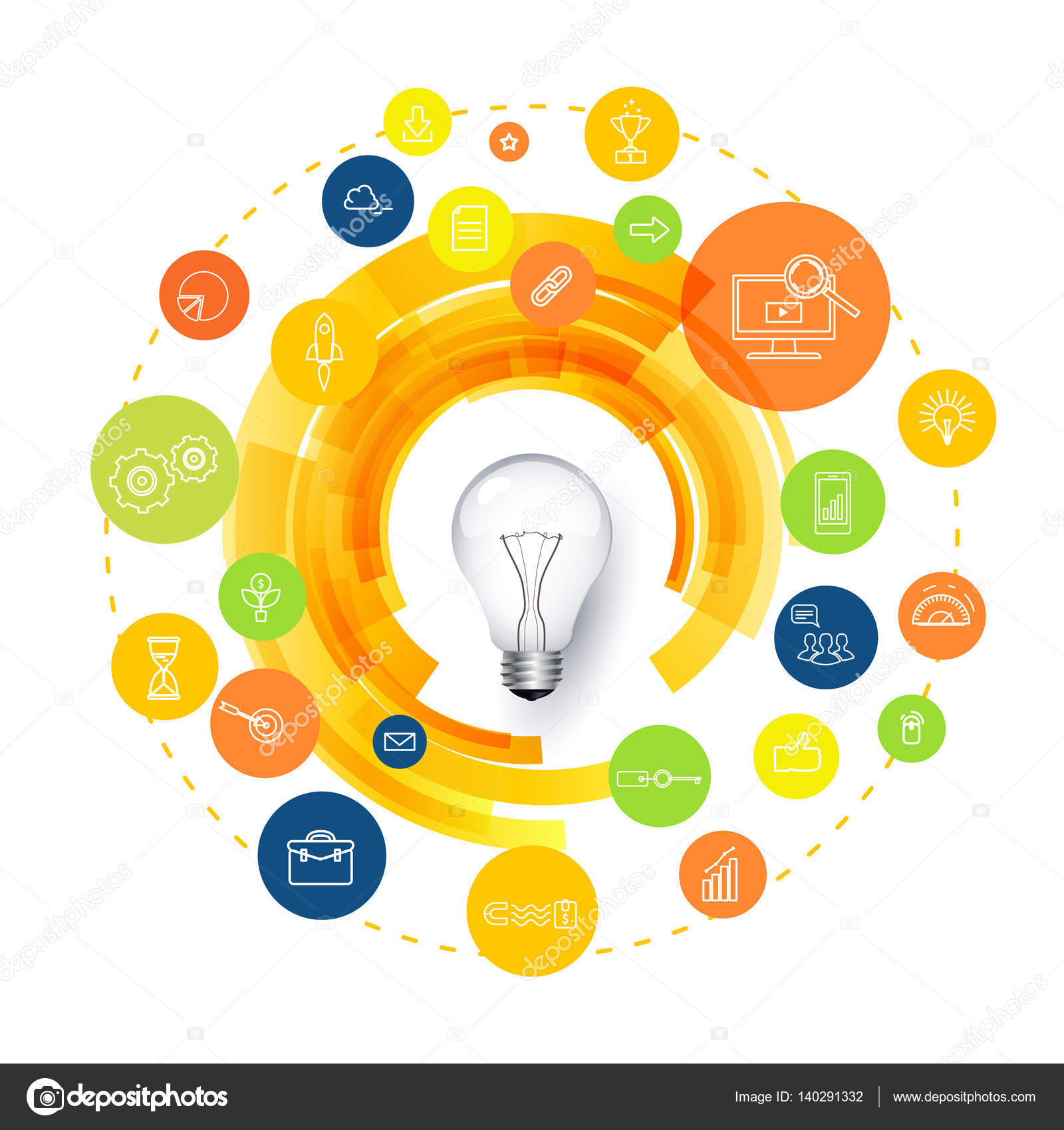 Idea. Design of progress bar, loading creativity Stock Vector by ...
