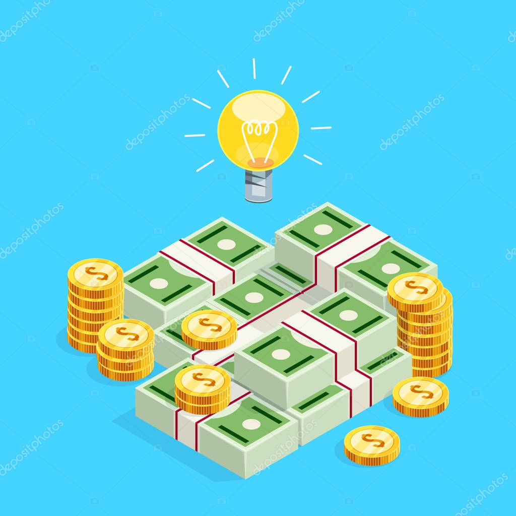 bulbo 3d como símbolo de la idea creativa sobre pilas de isometros 2024 bulbo 3d como símbolo de la idea creativa sobre pilas de isometros 2024