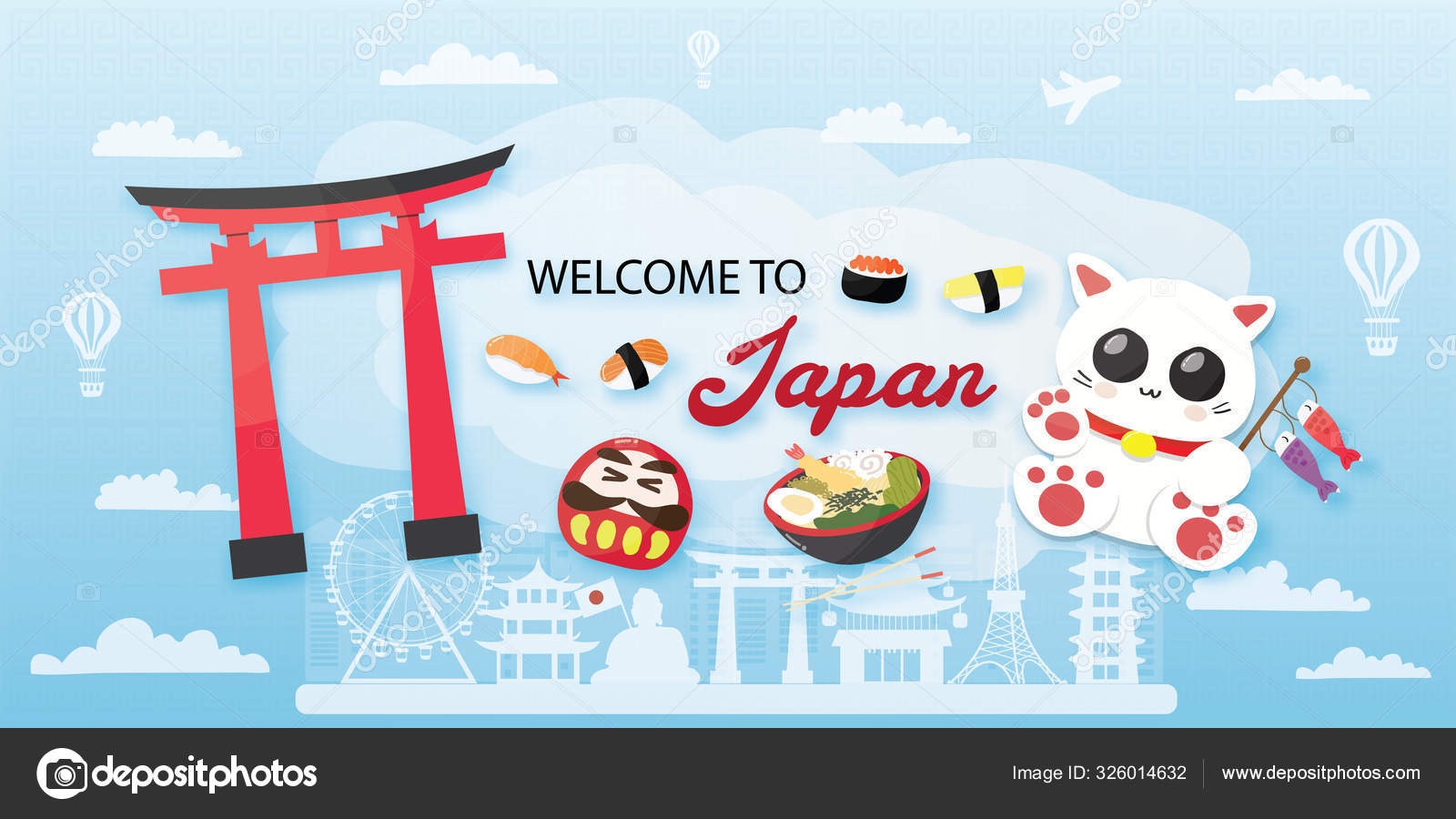 Welcome Japan Travel Postcard Poster Tour Advertising World Famous ...