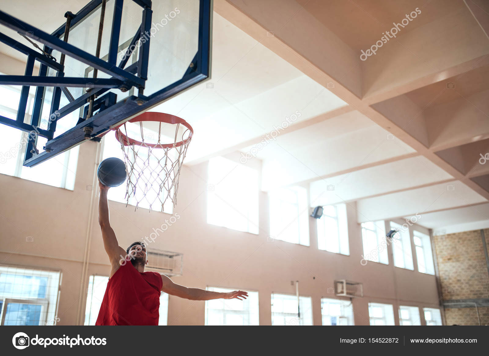 Reaching that slam dunk! — Stock Photo © bernardbodo #154522872