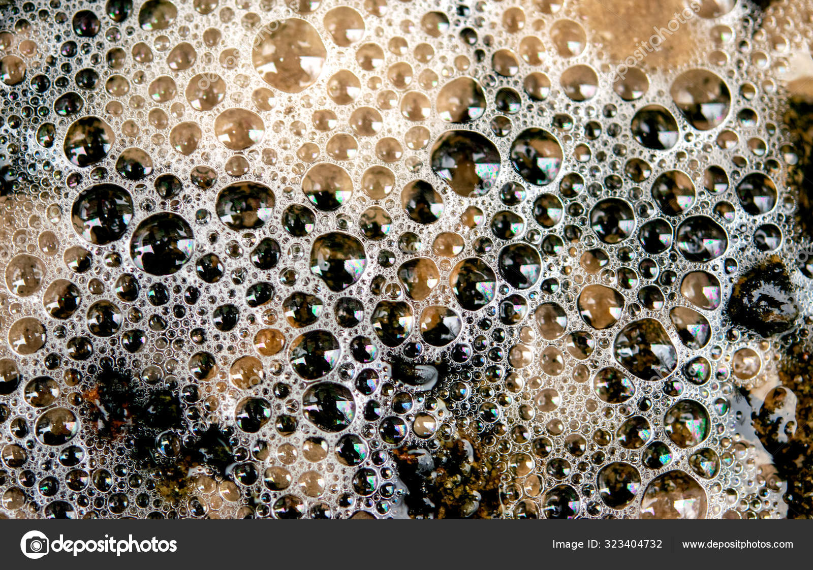 Wet Granite Rain Covered Bubbles Texture Small Stones — Stock Photo ...