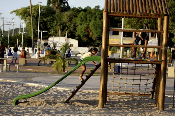 Carousel in motion and happy kids on playground — Stock Photo © udra ...