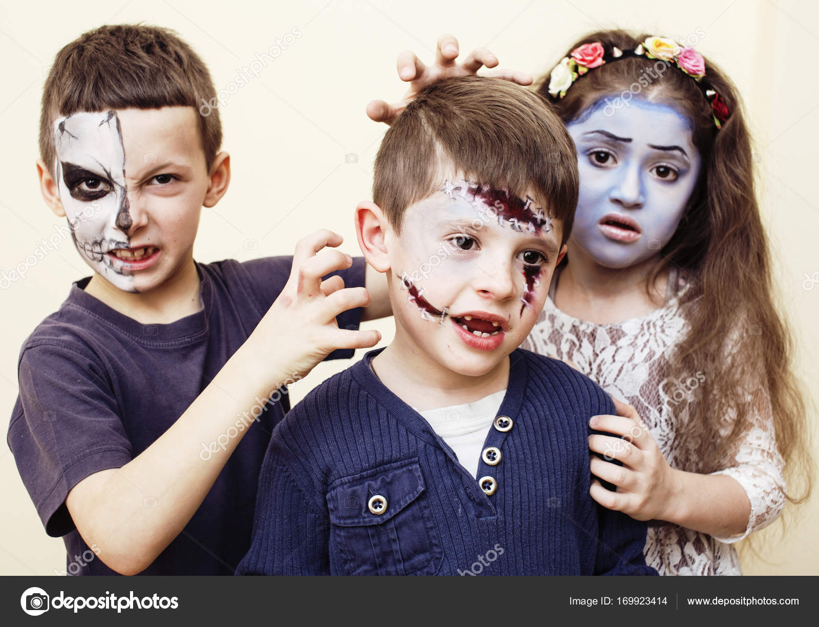 Zombie Face Painting Kids