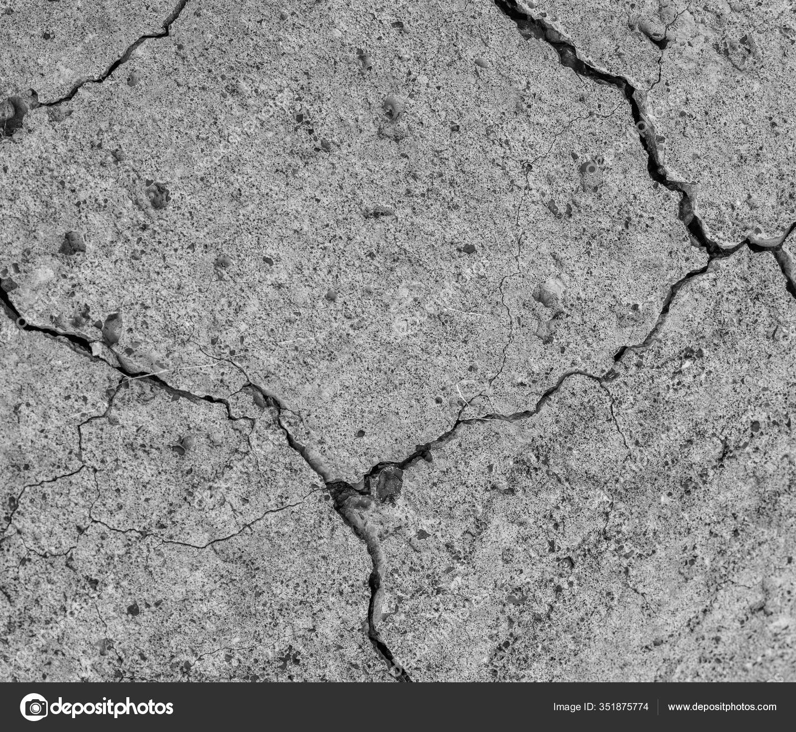 High Resolution Old Concrete Cement Cracks Natural Destruction Time ...