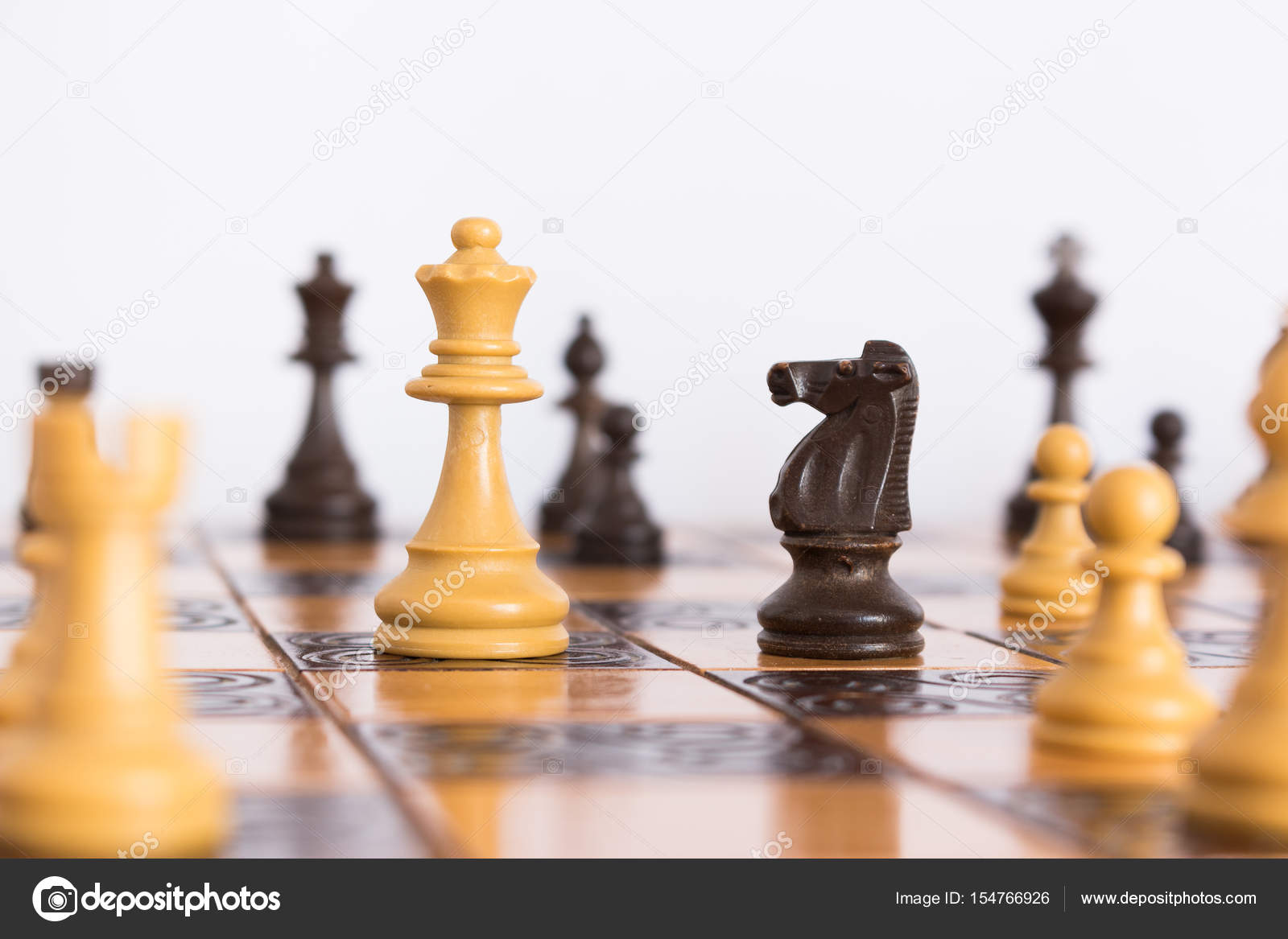 Chess photographed on a chess board Stock Photo by ©carlo.fornitano ...