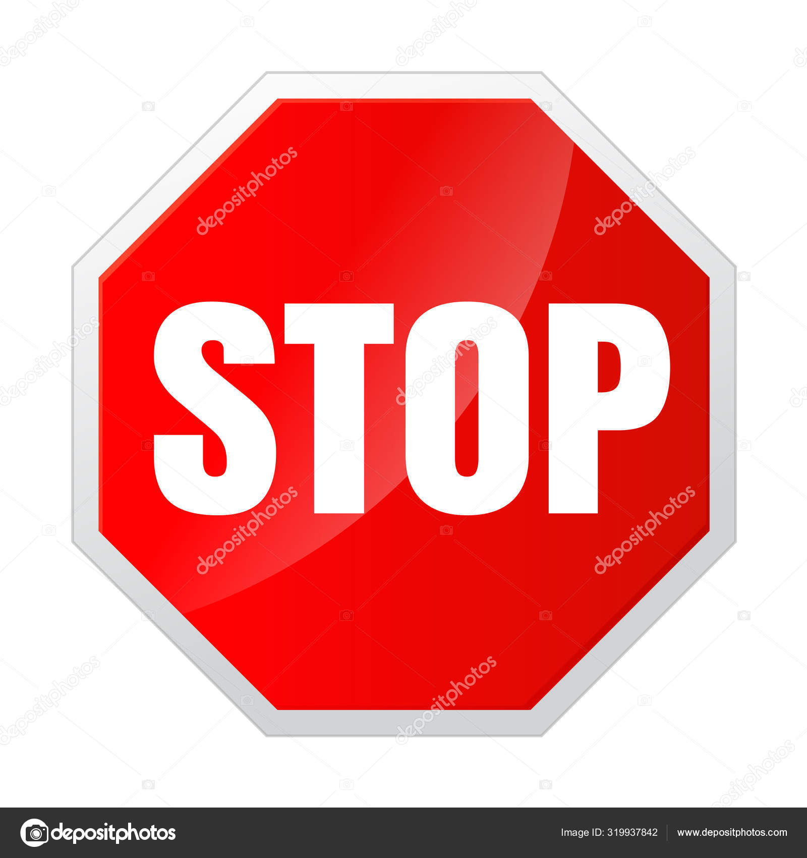 Stop sign icon Notifications that do not do anything. Stock Vector ...