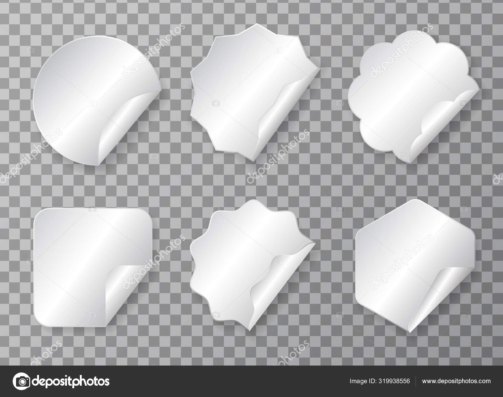 Various sticker templates on a transparent background. Stock Vector ...