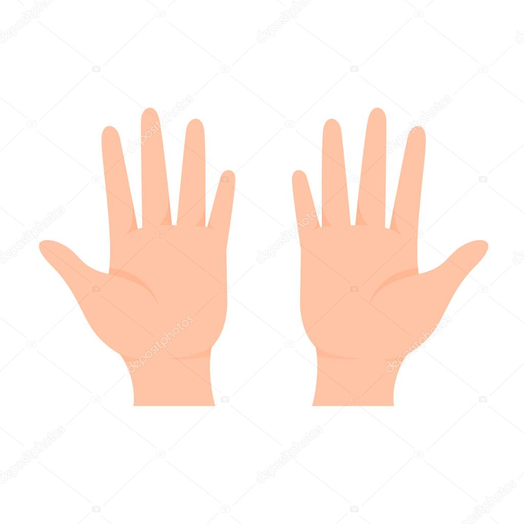 Vector manual. Las dos manos de un humano La idea de empezar a hacer ...