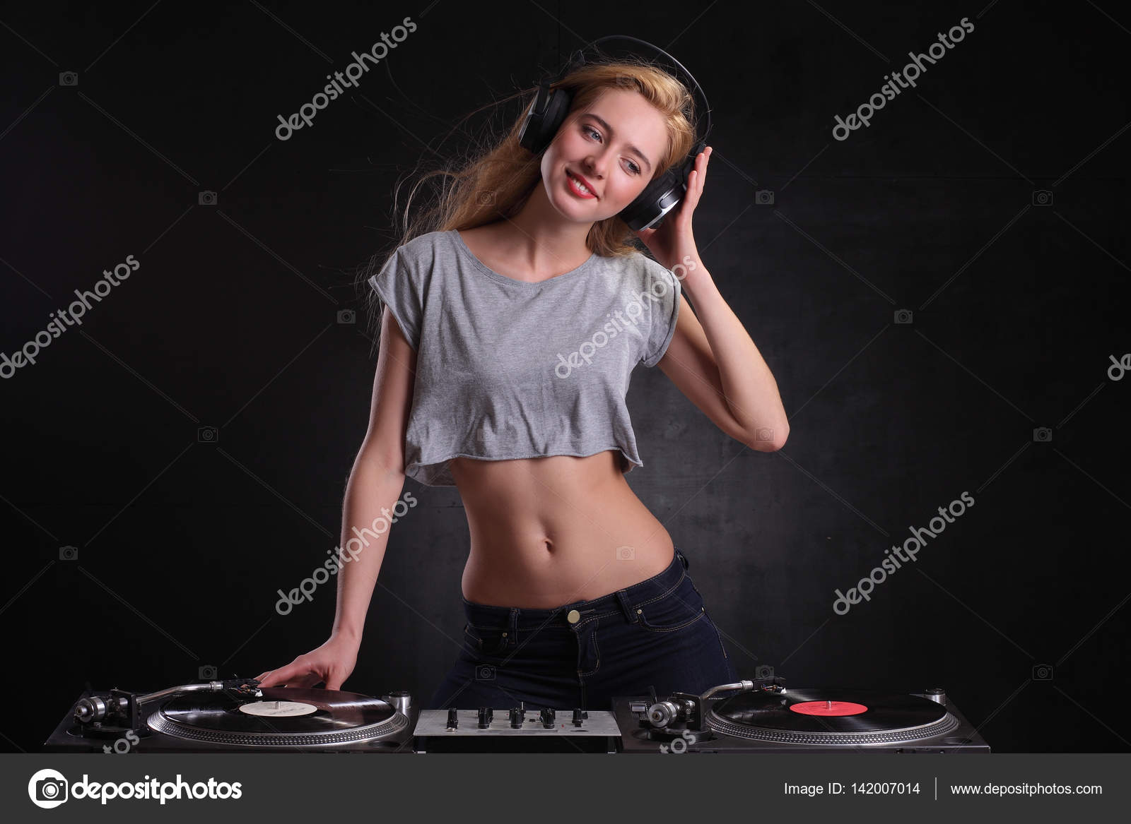 Beautiful DJ girl Stock Photo by ©zhagunov 142007014