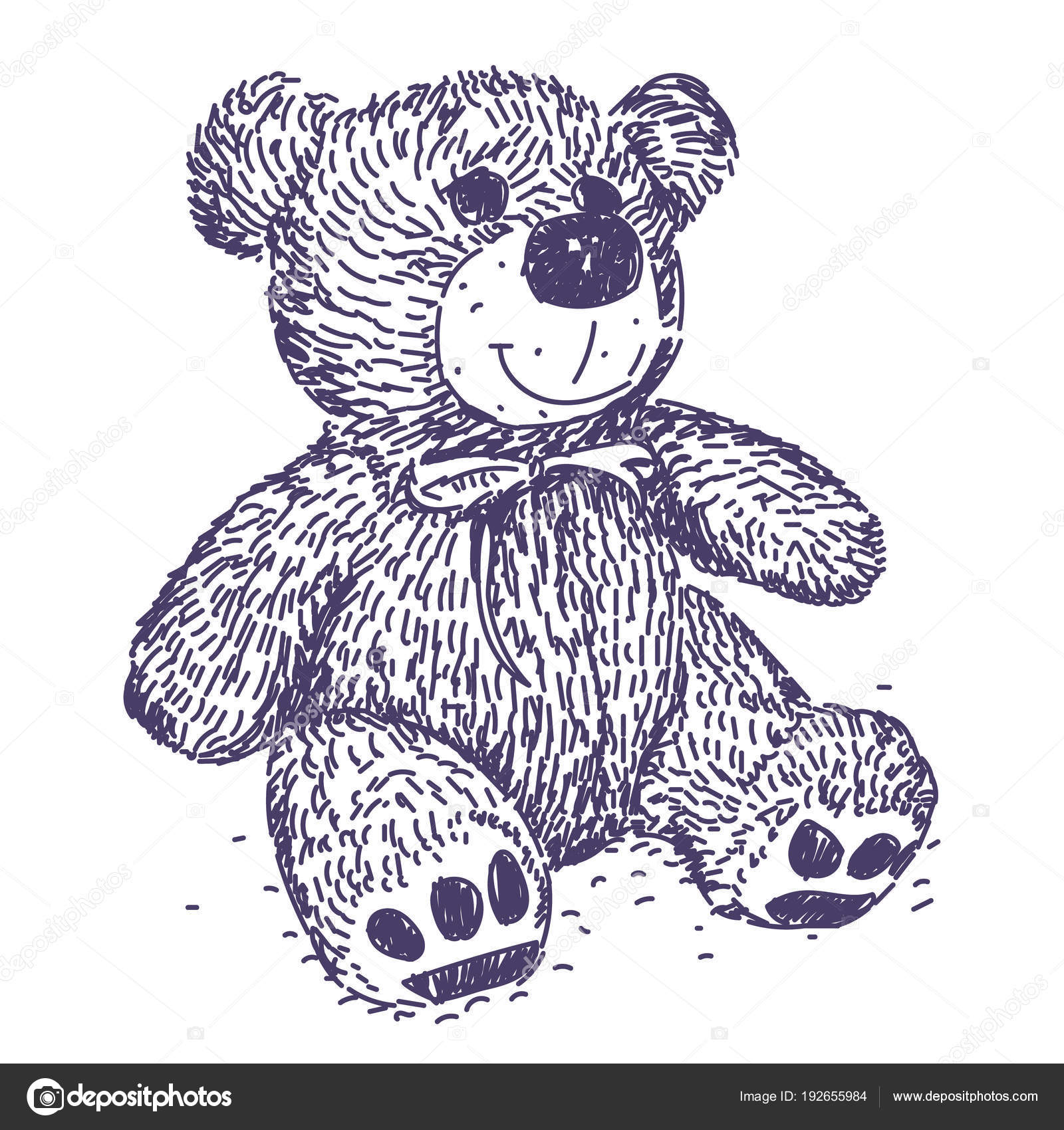 Dibujo vector oso de peluche Vector de stock por ©noundo 192655984