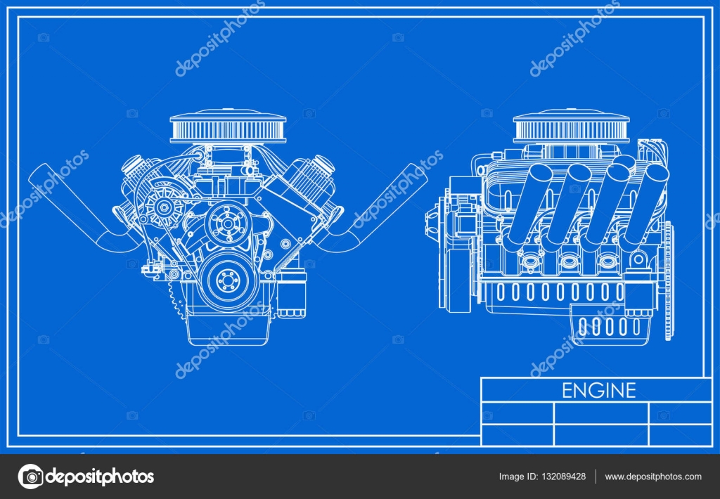 V8 Engine Blueprints