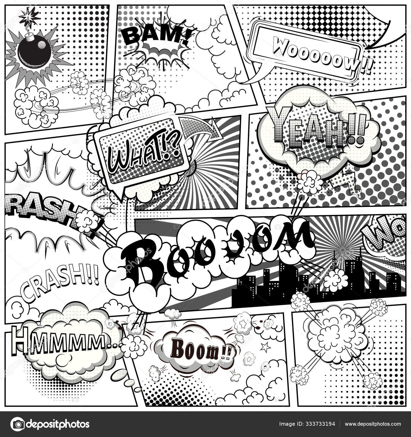 Black And White Superhero Font