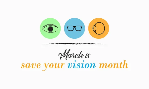 Save your vision month Vector Art Stock Images | Depositphotos