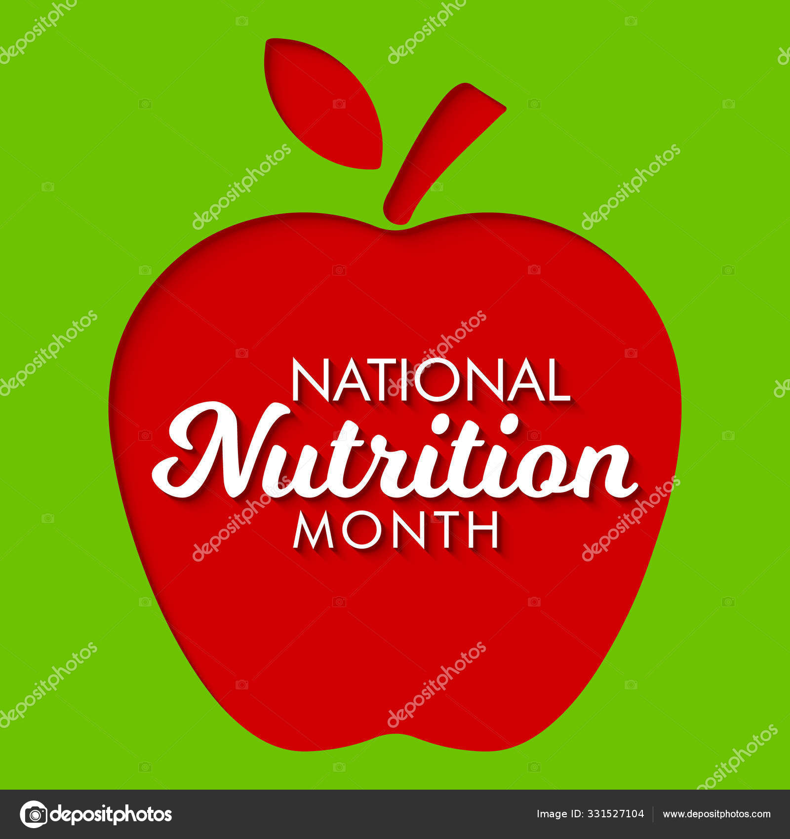 Vector Illustration Theme National Nutrition Month March Stock Vector ...