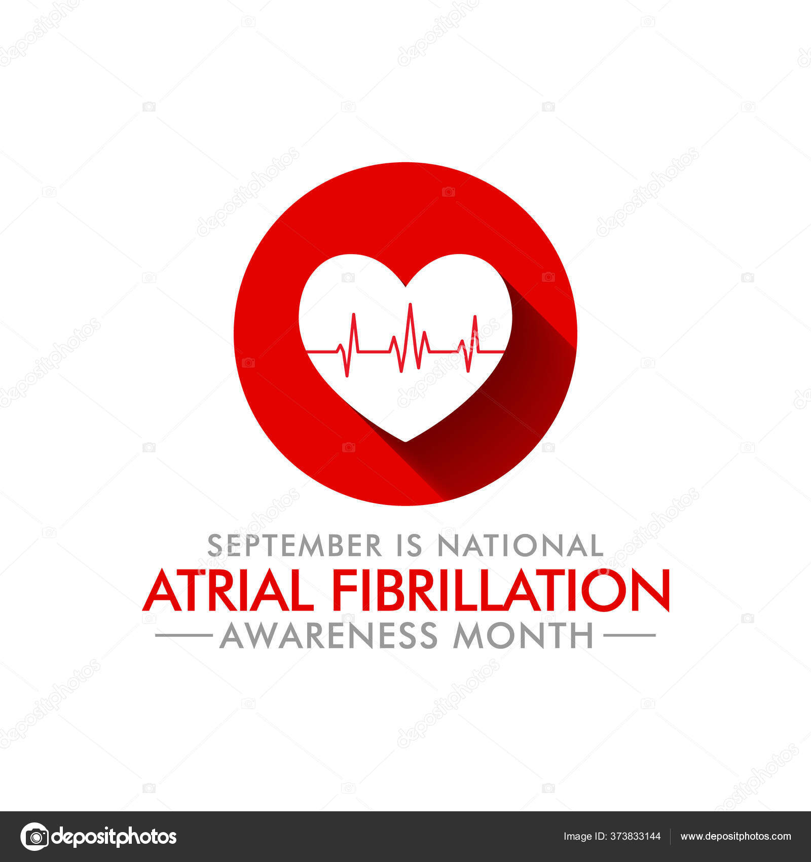 Vector Illustration Theme National Atrial Fibrillation Afib Awareness ...