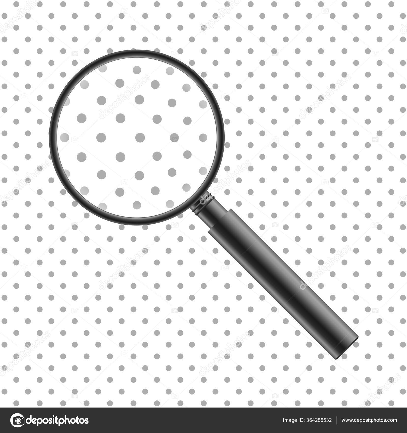 Vector Realistic Magnifier Isolated Gray Metal Magnifying Glass ...