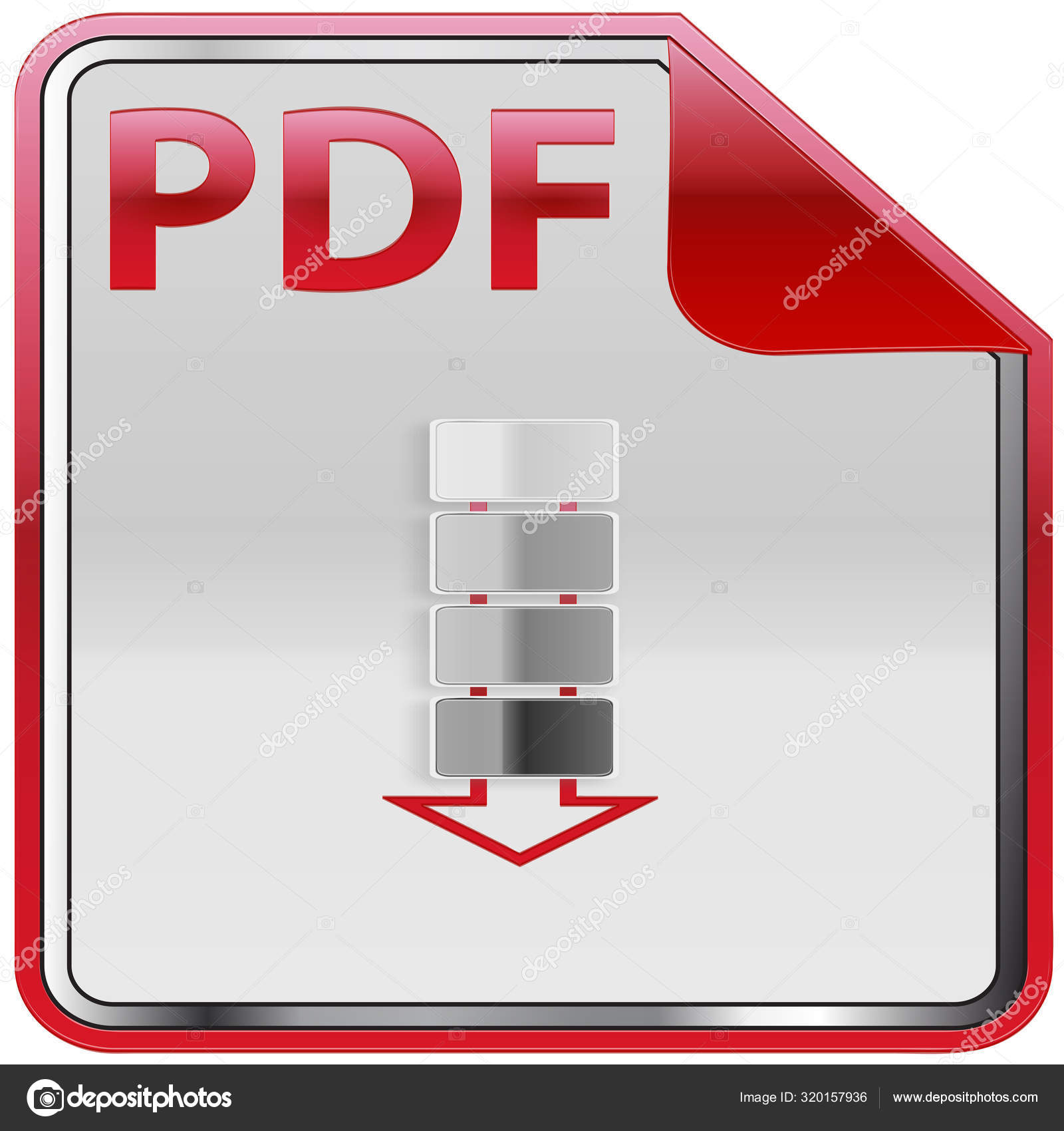 Button PDF on white background — Stock Photo © Pixelot #320157936