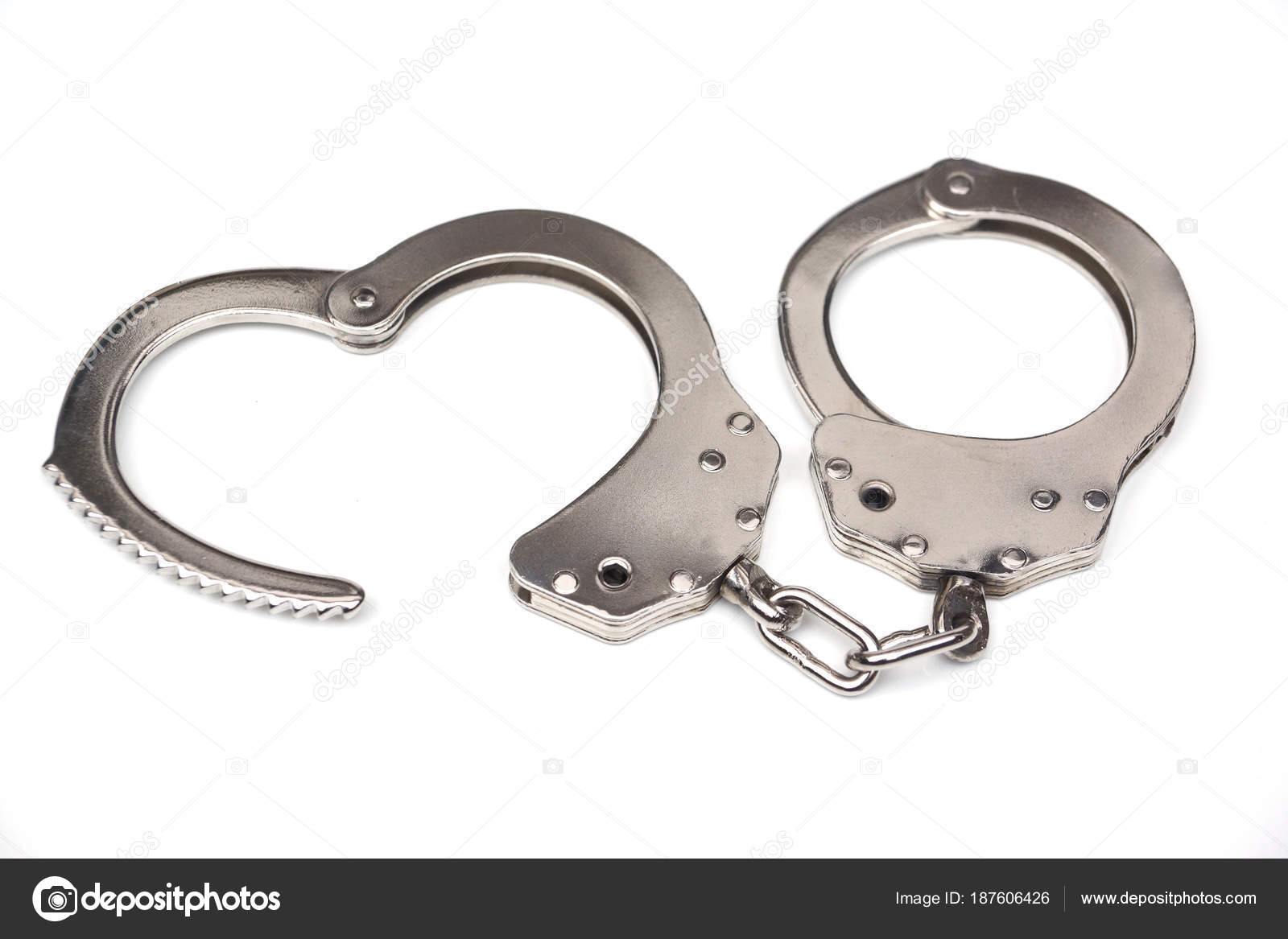 Handcuffs Isolated White Background Stock Photo by ©weerapat 187606426