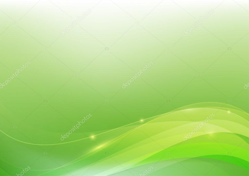 Green abstract background lighting curve and layer element vecto ...
