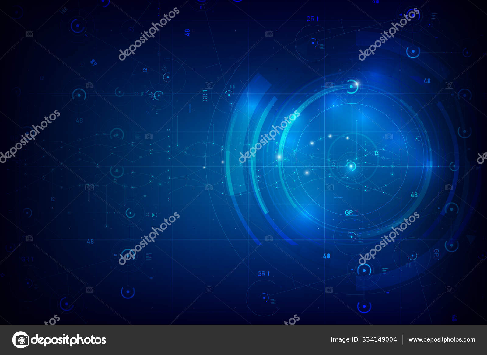 Abstract HUD technology background_0004 Stock Vector Image by ...