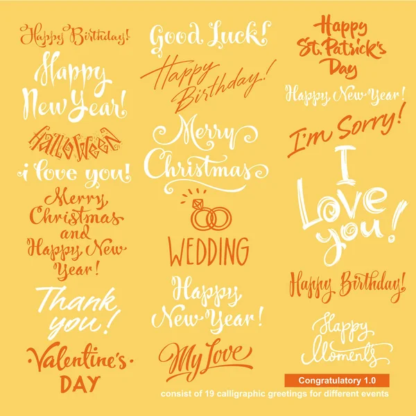 Greetings Lettering Set Scalable Editable Vector Illustration Eps ...
