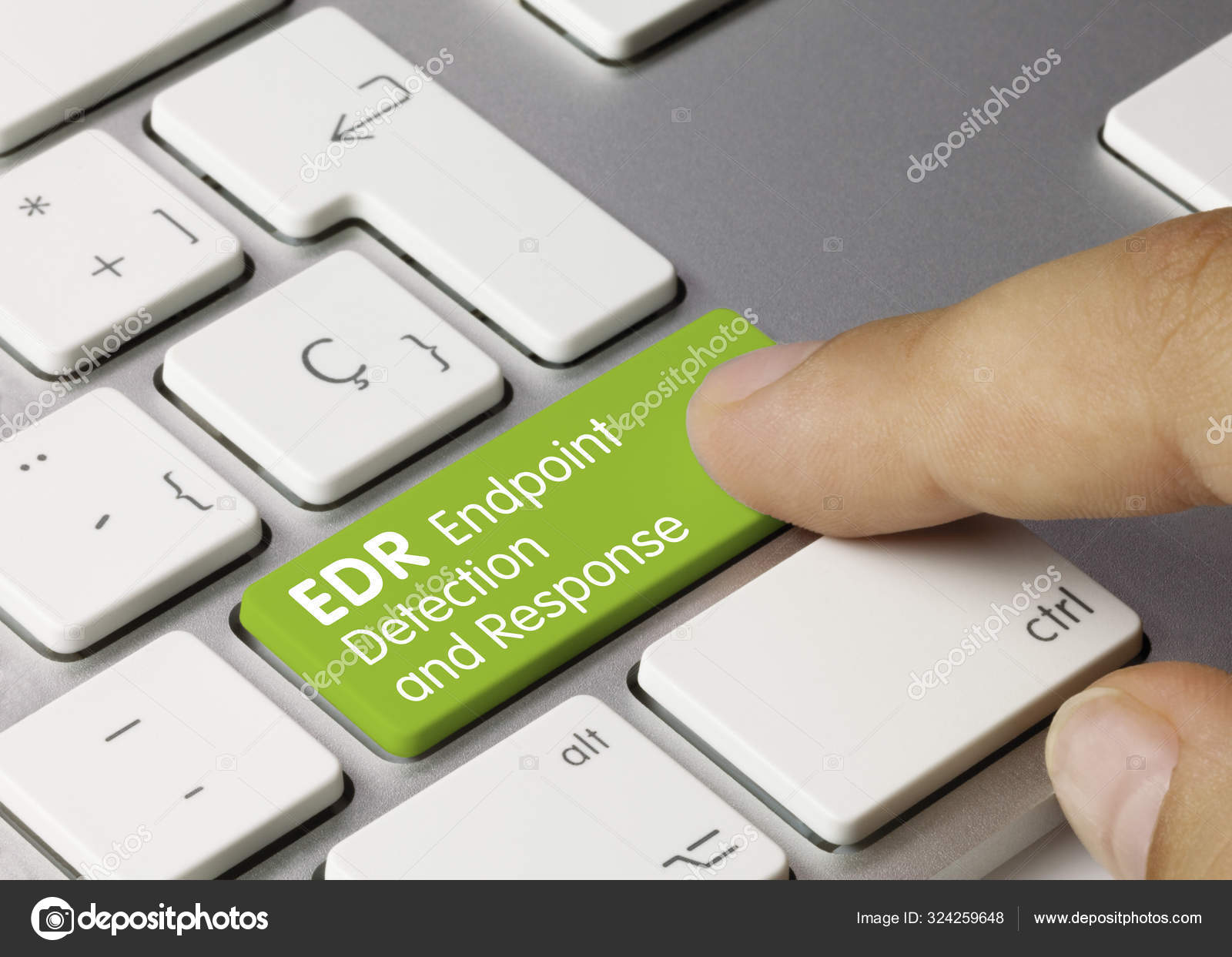 EDR Endpoint detection and response - Inscription on Green Keybo Stock ...