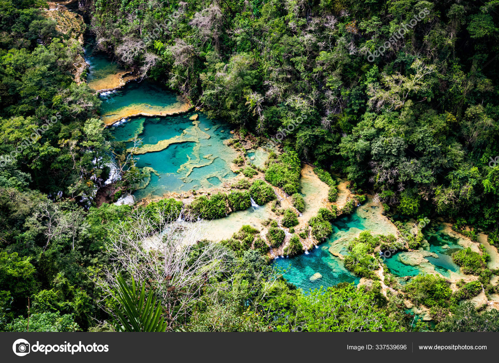 Semuc Champey Limestone Pools River Cahabon Department Alta Verapaz ...