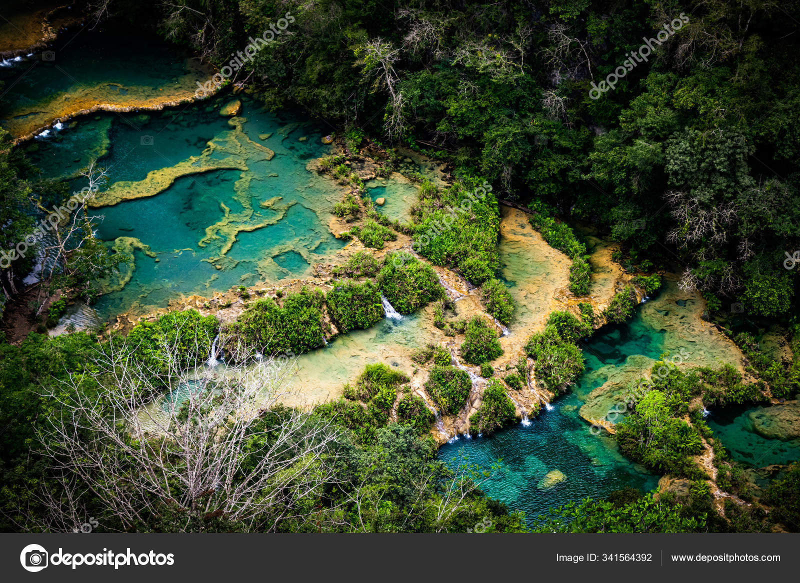 Semuc Champey Limestone Pools River Cahabon Department Alta Verapaz ...