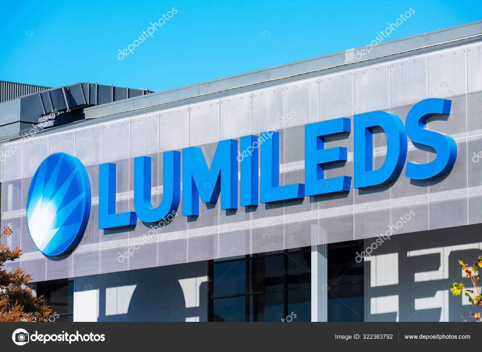 Lumileds logo atop Philips Lumileds Lighting Company headquarters ...