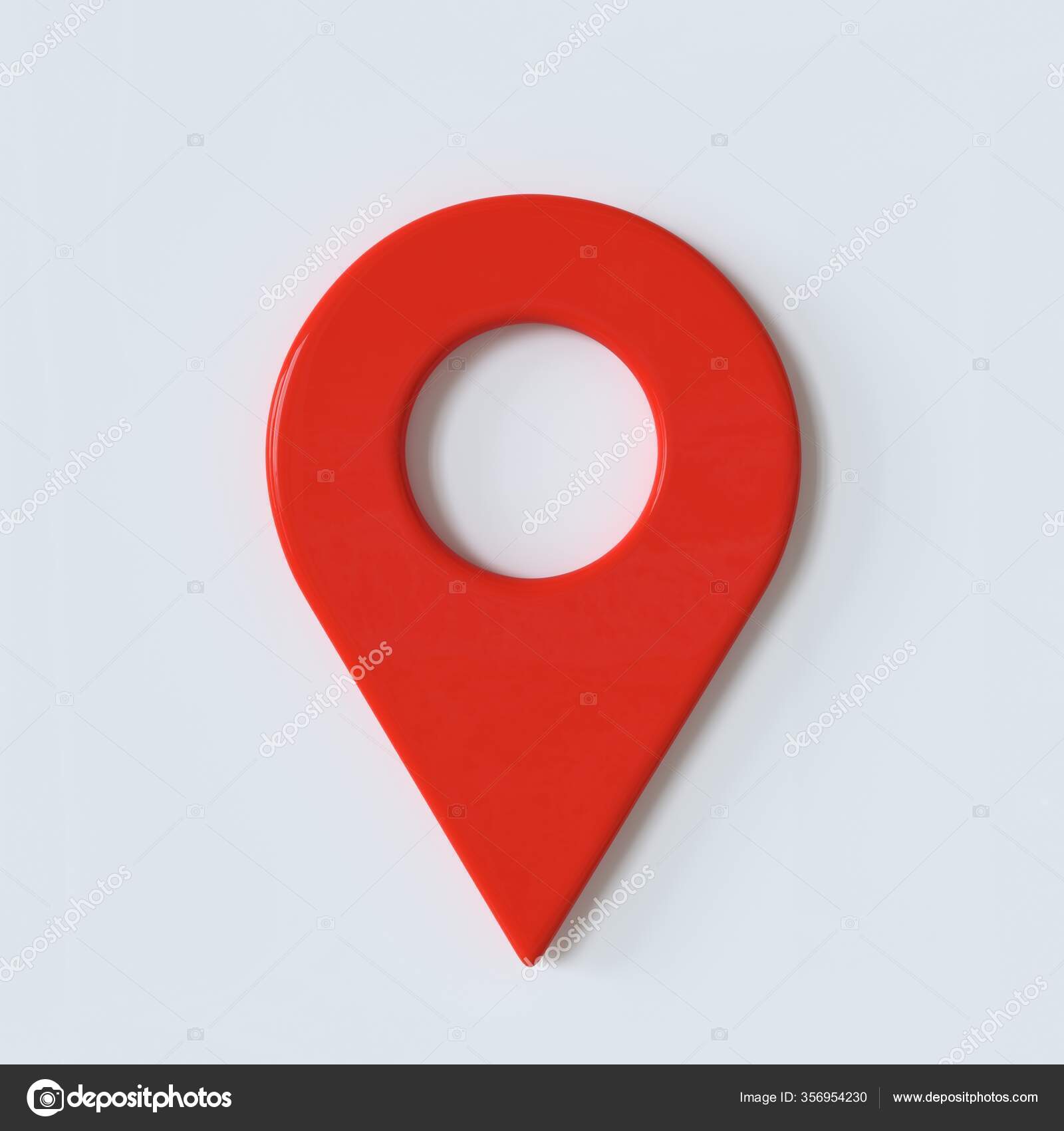 Red Pinpoint Symbol Effect Red Geo Pin Logo White Background — Stock ...