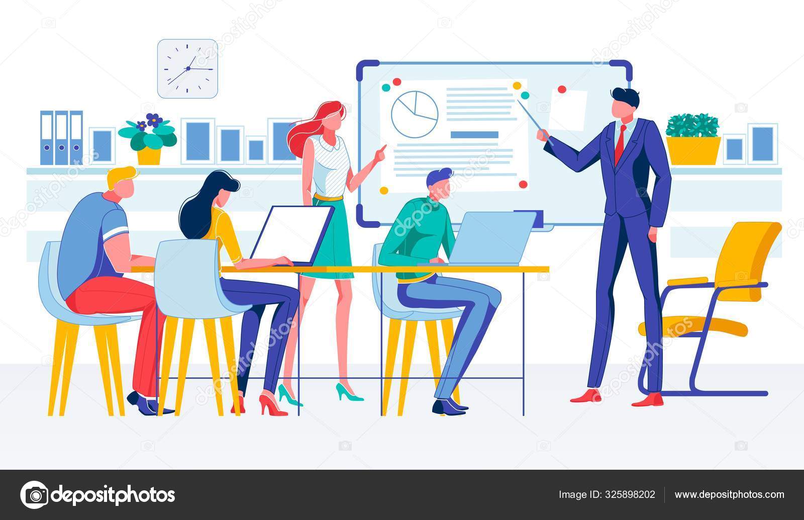 Meeting With Boss Cartoon