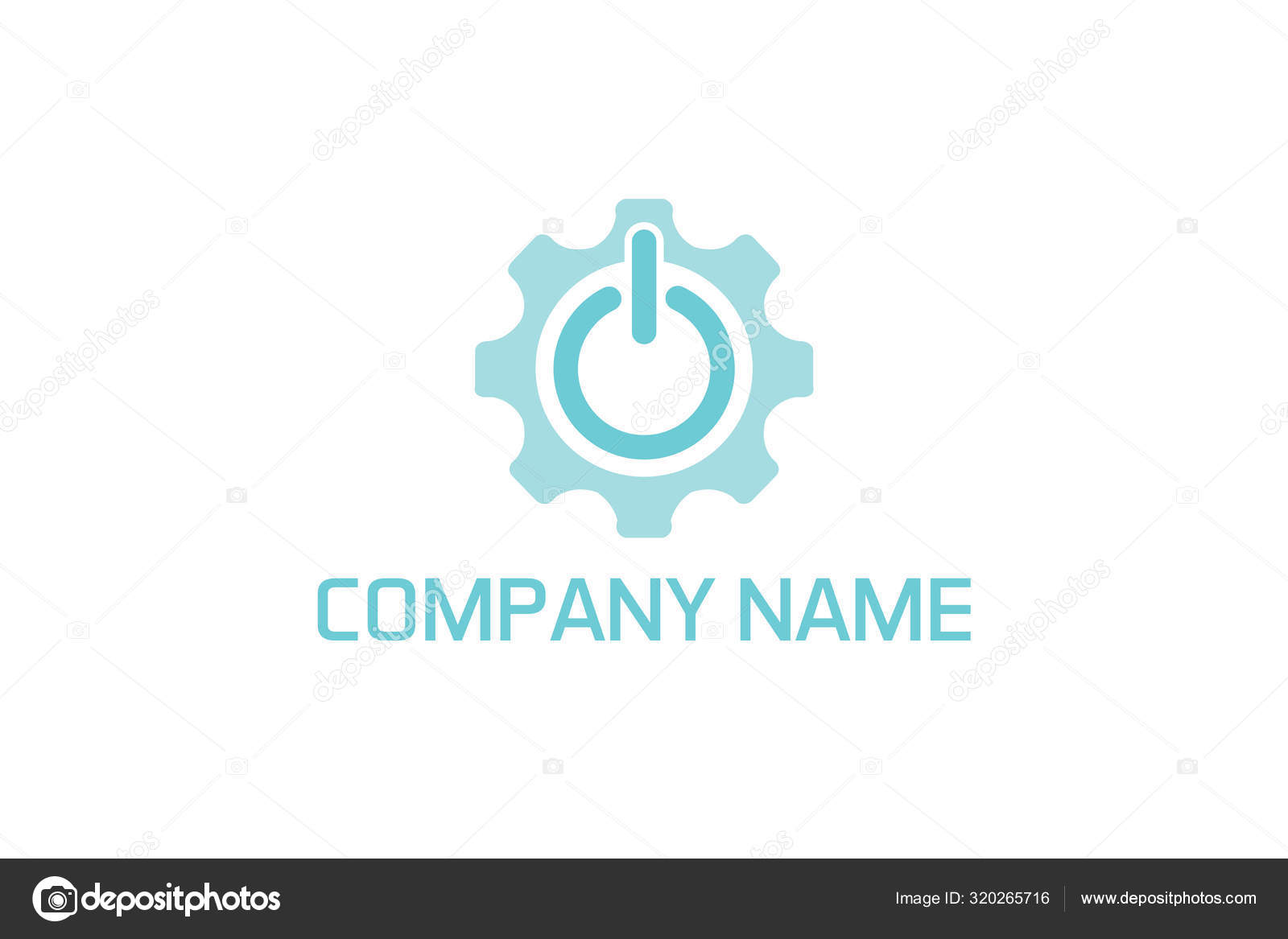 Gear Logo White Background Illustartion Design Stock Vector Image by ...