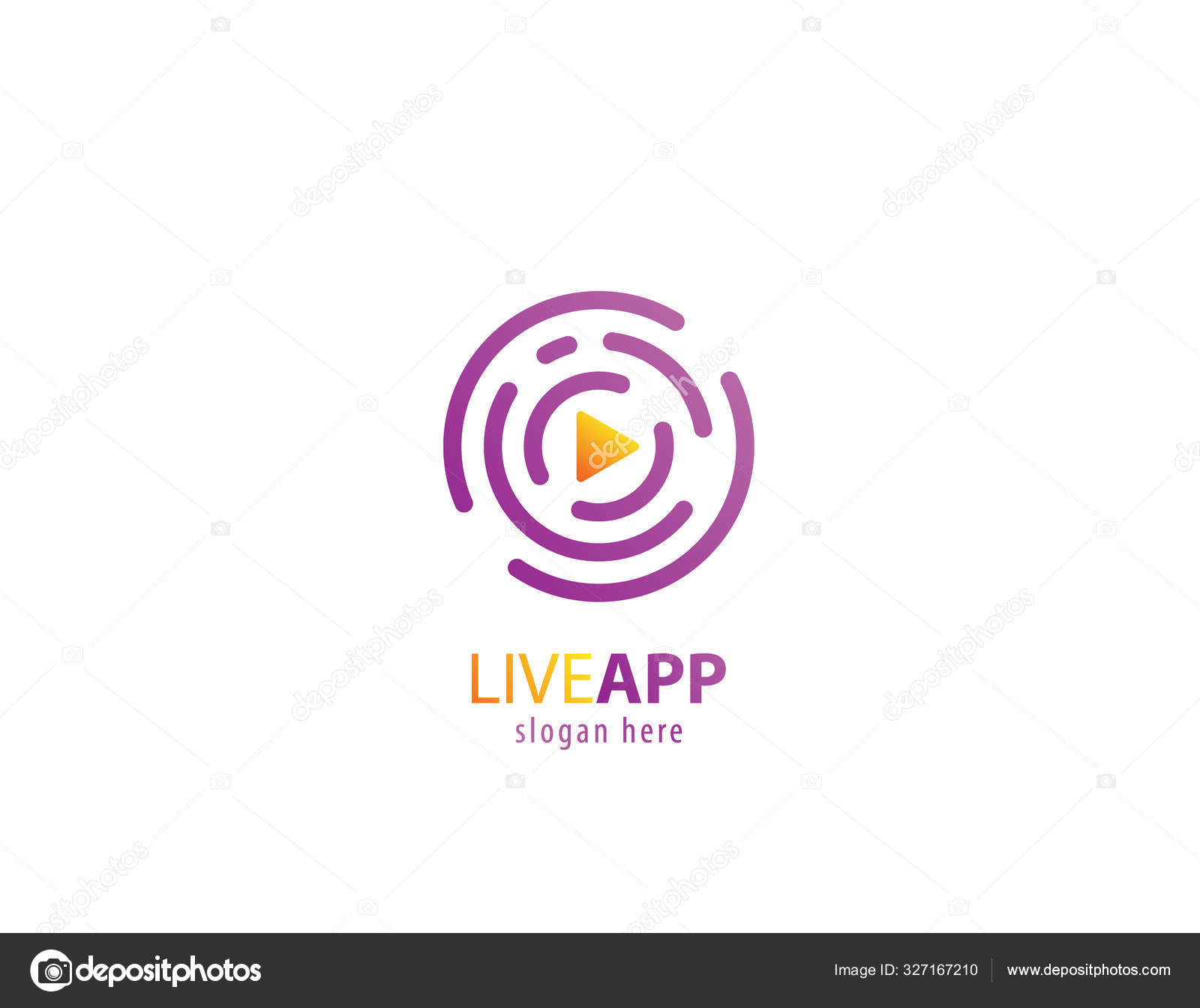 Live App Video Logo — Stock Vector © meddesigner #327167210