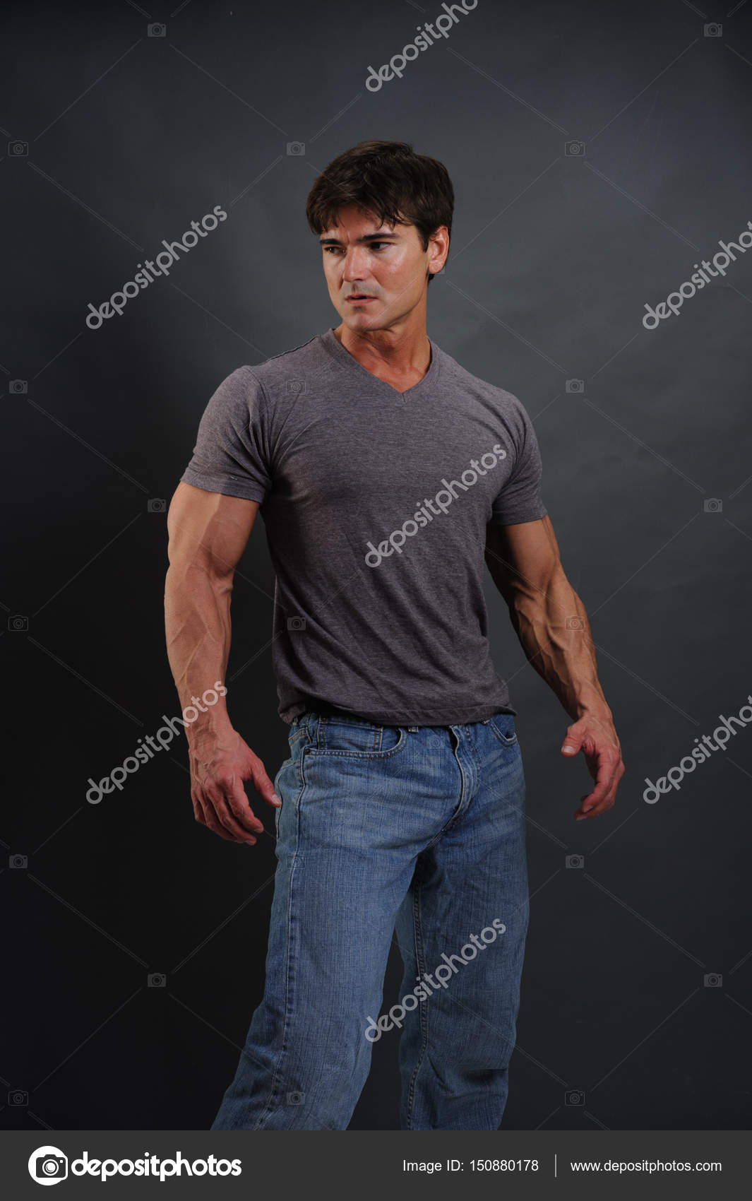 The buff guy is looking very strong — Stock Photo © romancephotos ...