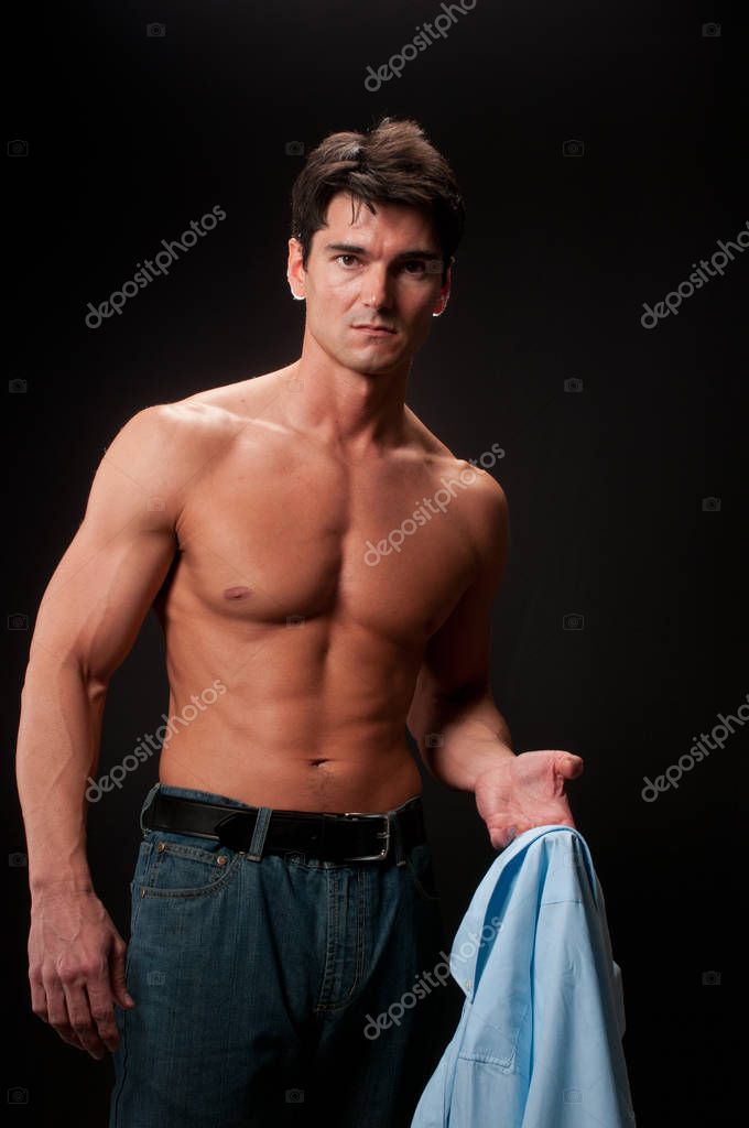 Sexy Man Looking Very Buff — Stock Photo © romancephotos #189751954