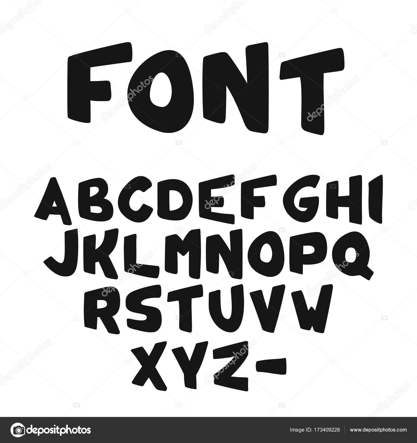 Vector Hand-drawn cute bold Alphabet or font Stock Vector by ©logolis ...